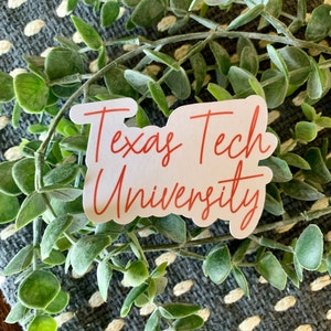 Texas Tech Sticker, Tech Stickers, Raider Tech Waterproof Sticker ...