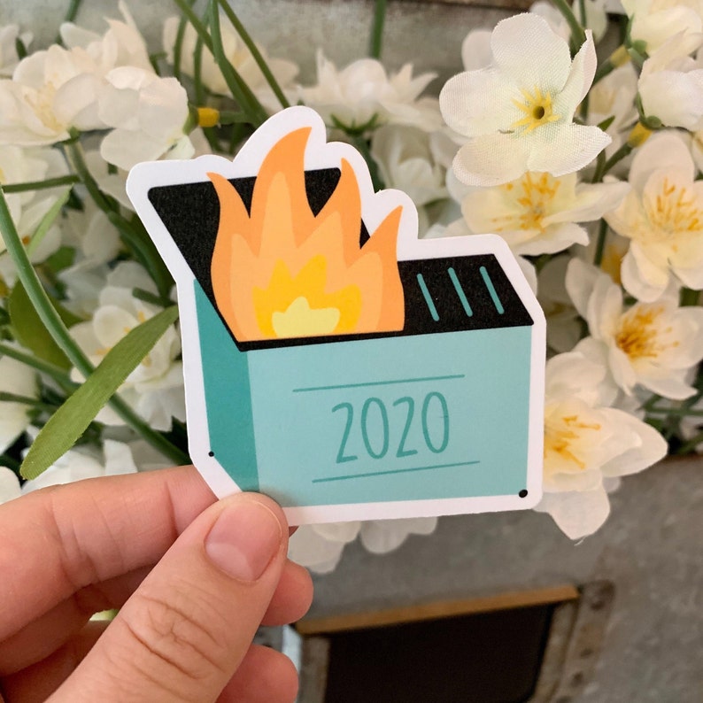 2020 Dumpster Fire Funny Sticker Social Distancing Sticker - Etsy