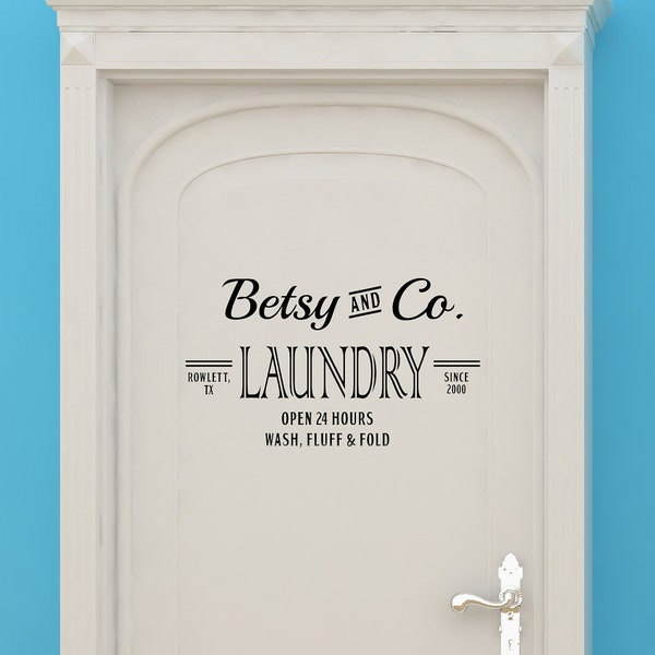 Laundry Room Door Decal - Etsy