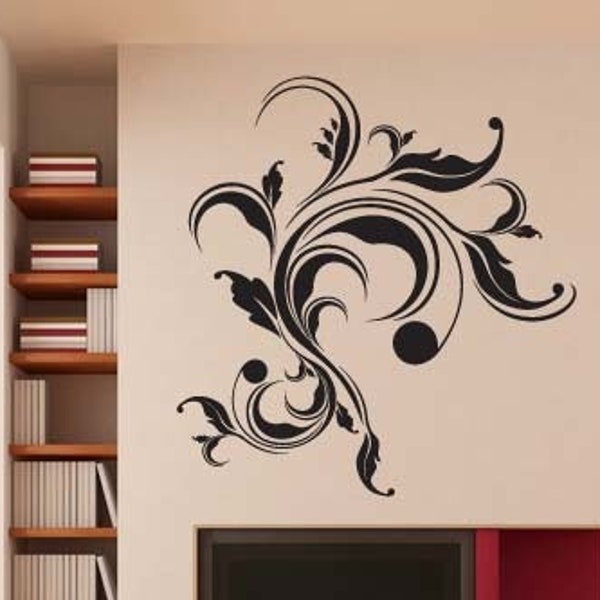 Corner Scroll Decal - Etsy