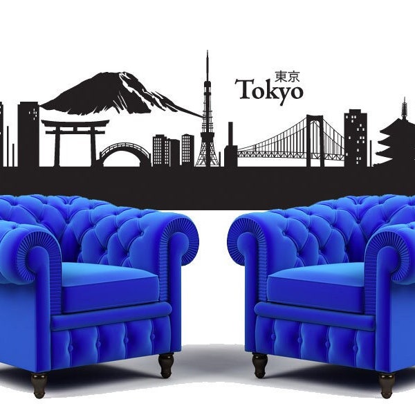 Skyline Wall Decal - Etsy