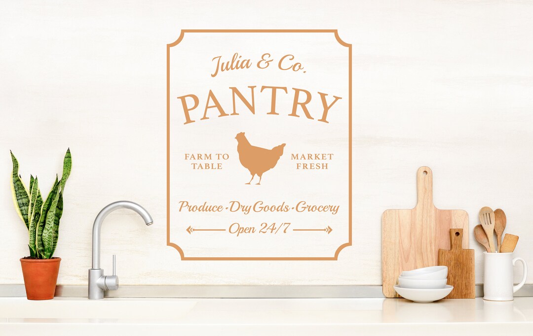 Pantry Door Sign, Chicken Kitchen Decor, Hen Kitchen Decorations, Home ...