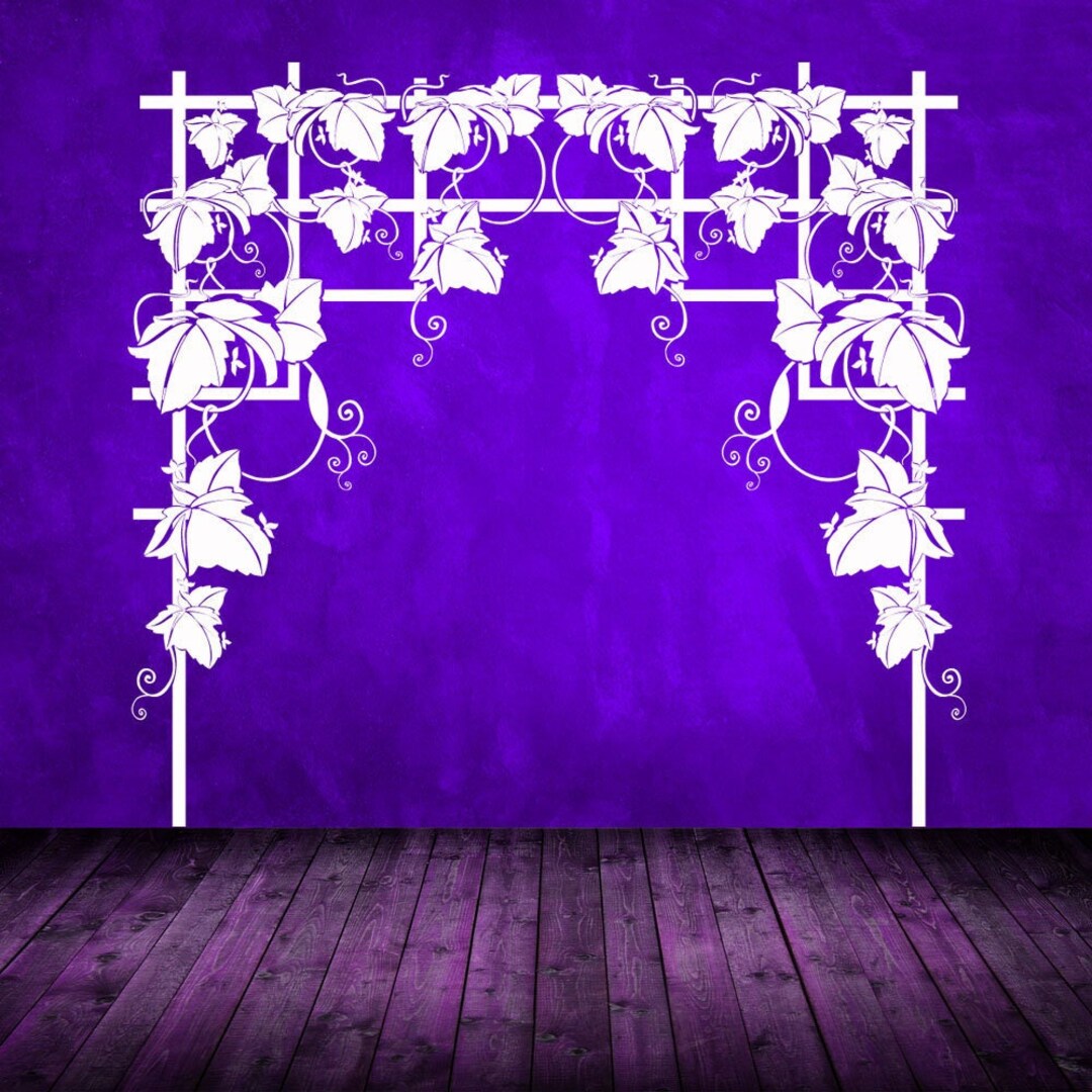 Grape Vine Trellis, Vinyard Decor, Backdrop Wall Decal, Decor for ...