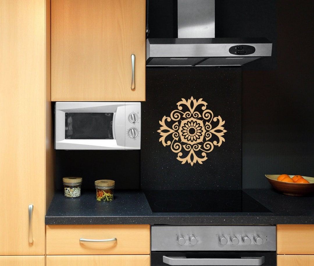 Mandala Wall Decal, Floral Wall Art, Swirls and Scrolls Decor, Ceiling ...