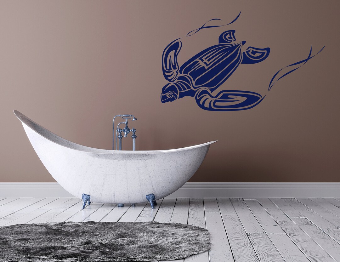 Turtle Wall Art, Sea Turtle Wall Decal, Turtle With Shell, Tortoise ...