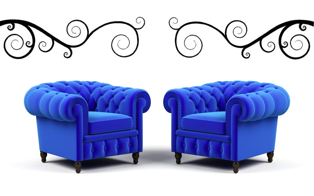 Corner Wall Decal Corner Art Swirl Decal Swirly Nursery - Etsy