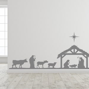 Nativity Scene, Nativity Wall Art, Nativity Decals, Baby Jesus in Manger, Wise Men Still Seek ...