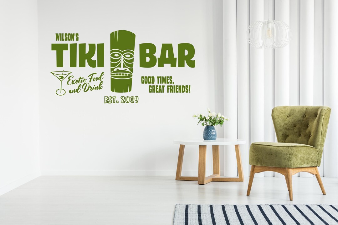 Tiki Lounge Sign, Tiki Lounge Decor, Tiki Wall Art, Custom Tiki Room ...