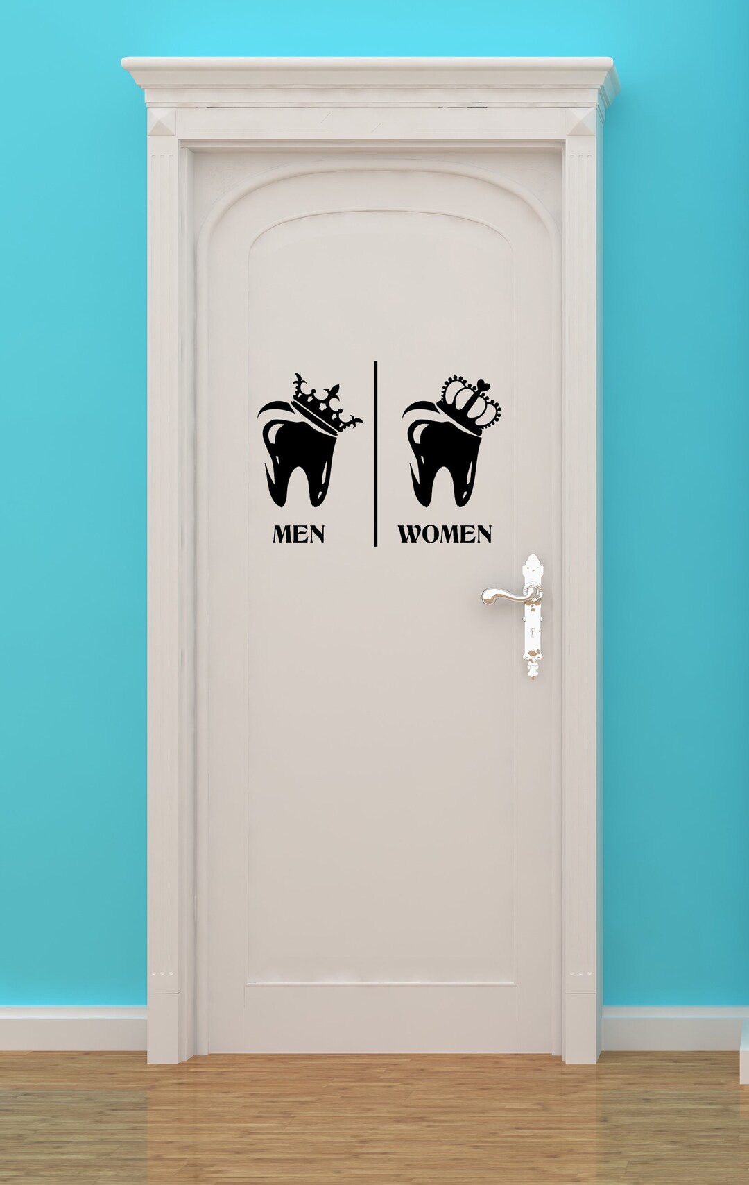 Dentist Office Decor, Bathroom Door Sign, Restrooms Door Decal ...