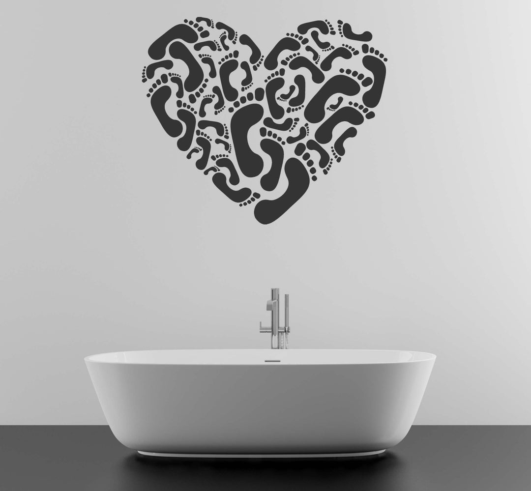 Heart Wall Decal, Foot Fetish, Feet Decor, Decoration, Podiatry Gifts ...