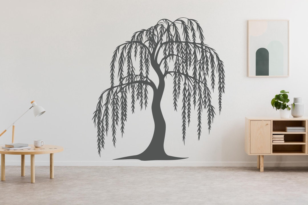 Weeping Willow Tree Decal, Branch Wall Decor, Weeping Willow Branches ...