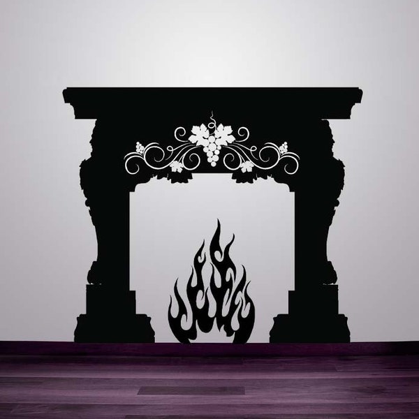 Fireplace Decal - Etsy