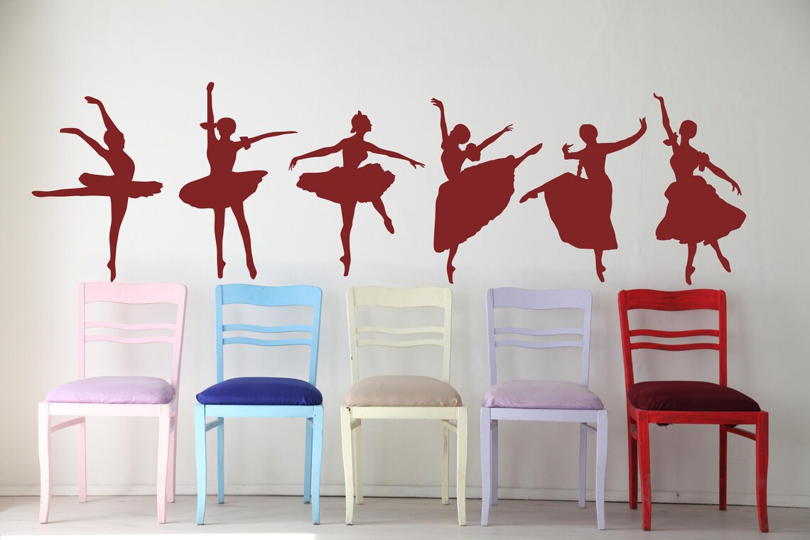 Ballet Wall Decal, Ballerina Decor, on Pointe Dance Decoration, Dancer ...