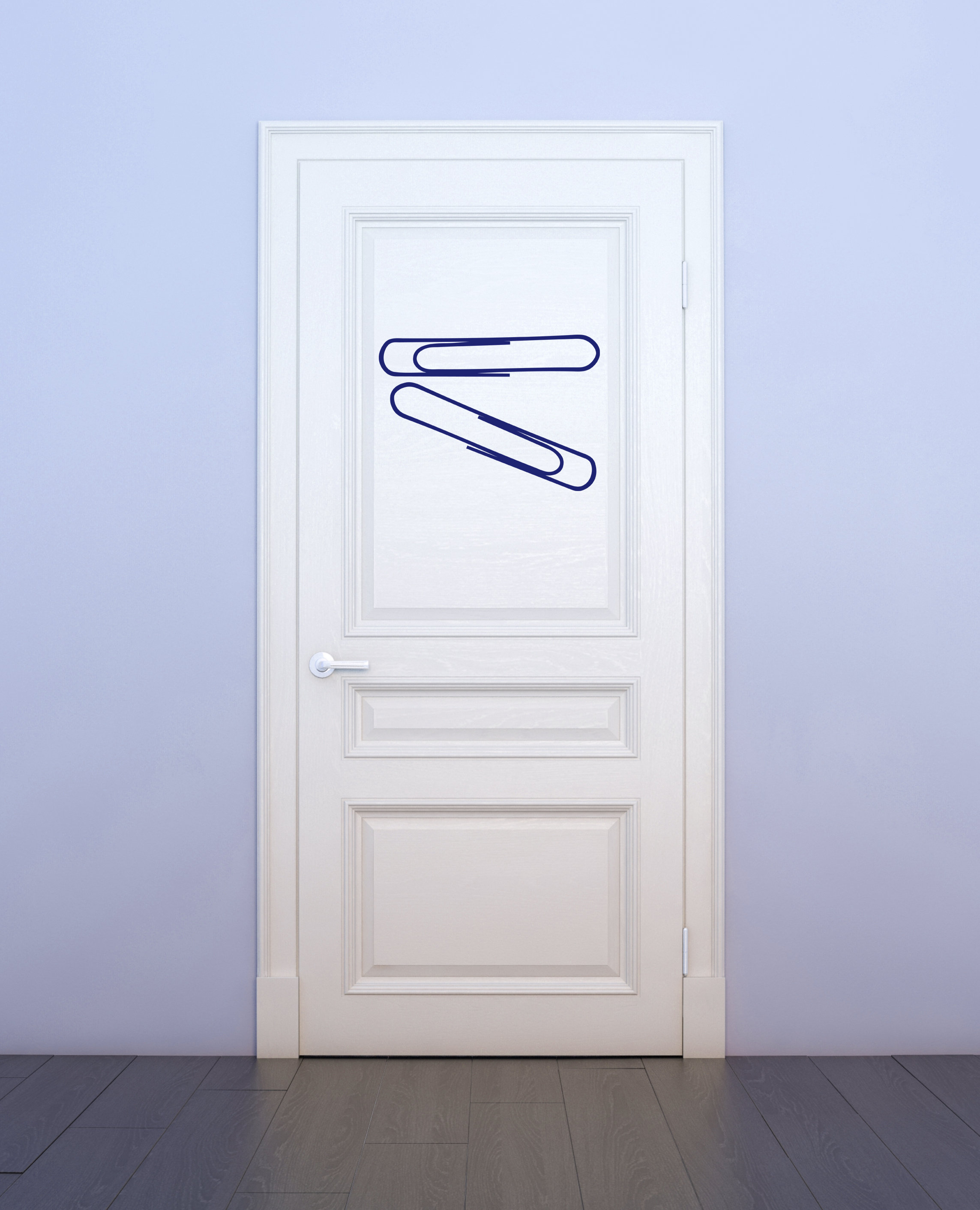 Paper Clip Art, Paperclips Wall Decal, Lot of 2, School Supplies Design ...