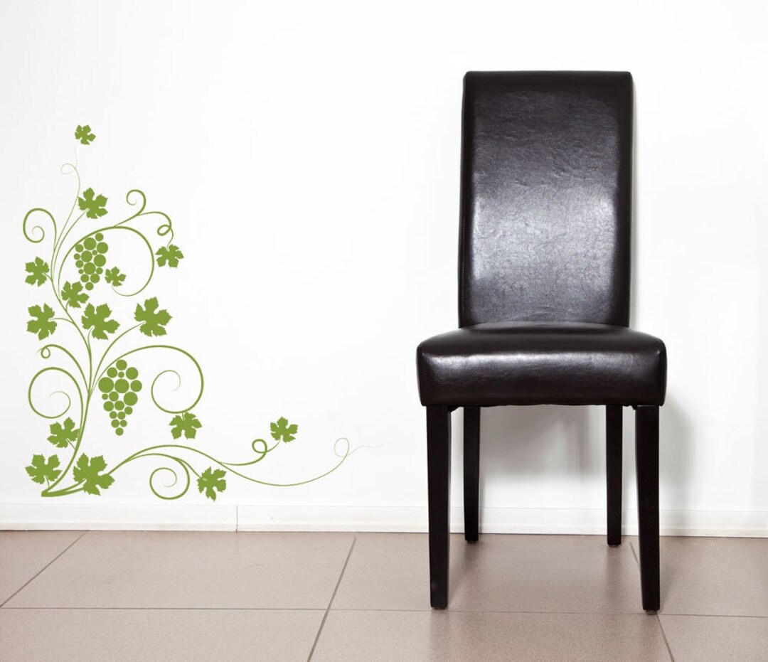 Grape Vine Wall Decal, Winery Decoration, Corner Decorative, Vines ...