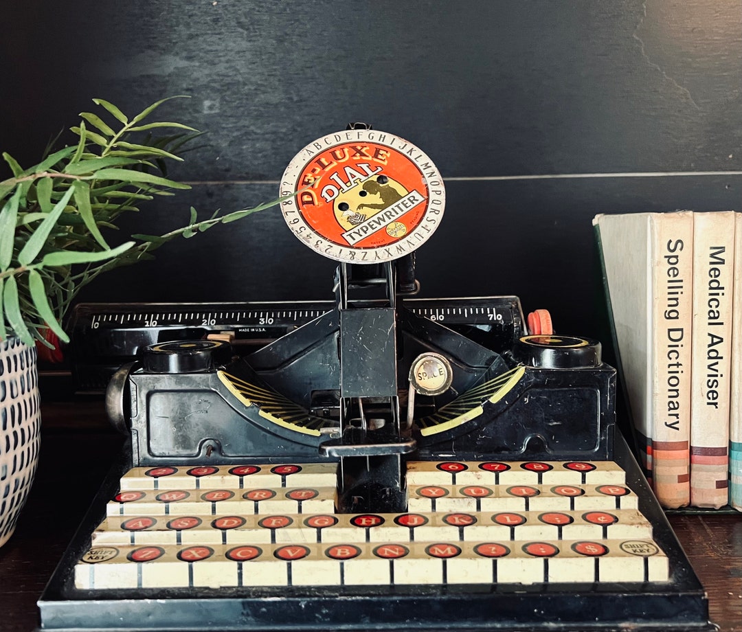 MARX De-luxe Dial Typewriter Vintage Childs 1930s Litho Tin - Etsy