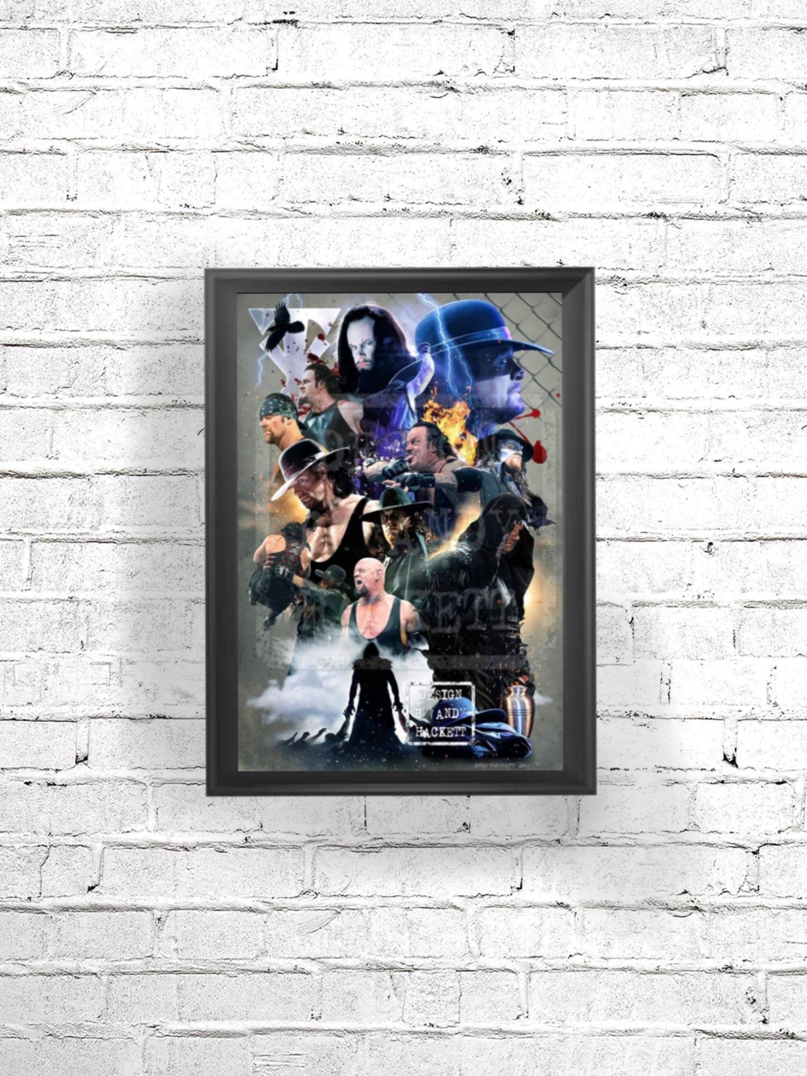 The Undertaker the Phenom WWE WWF Tribute A3 Poster Print - Etsy UK