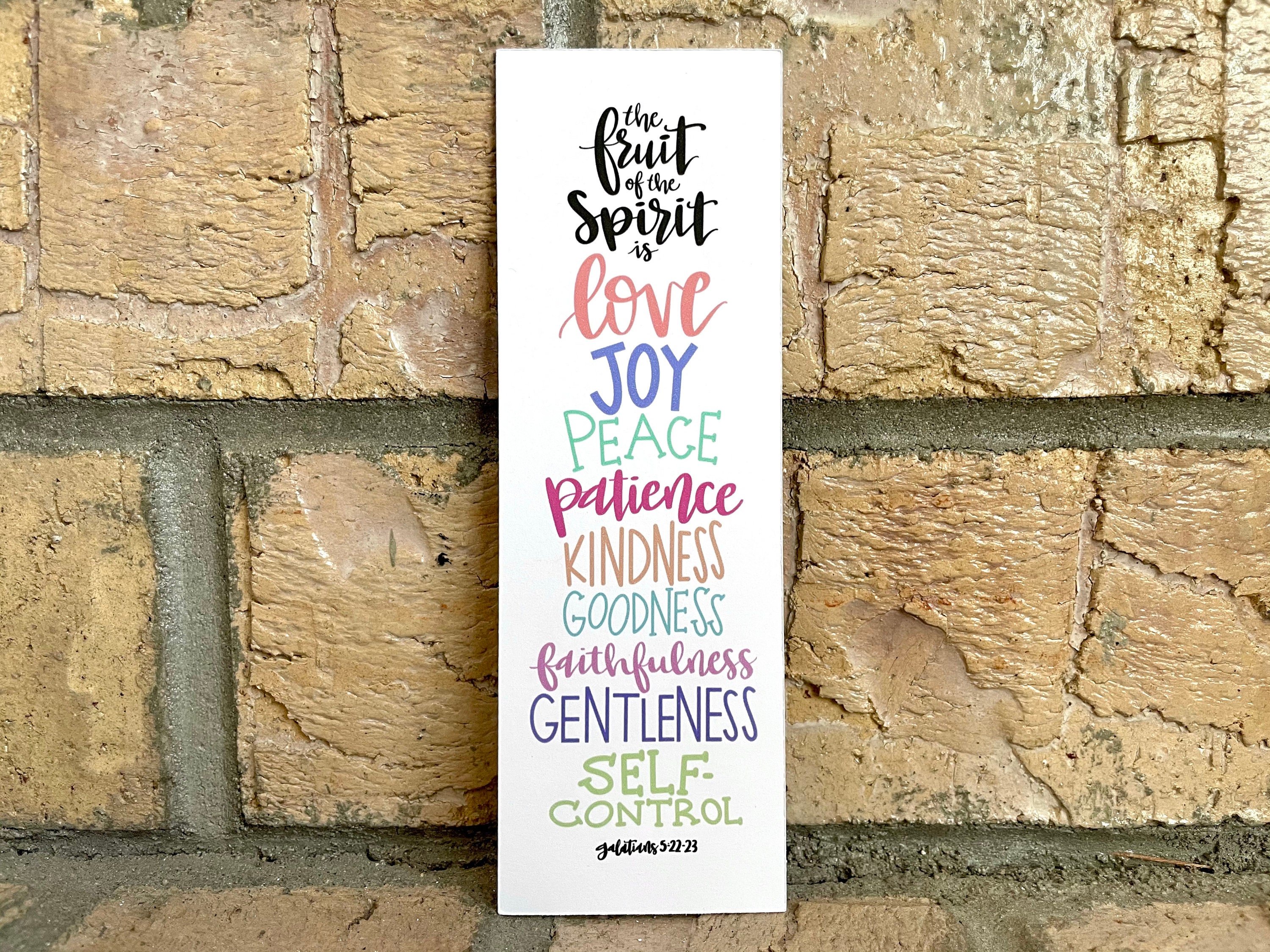 Fruit of the Spirit Bookmark, Galatians 5:22-23 Christian Bookmark ...