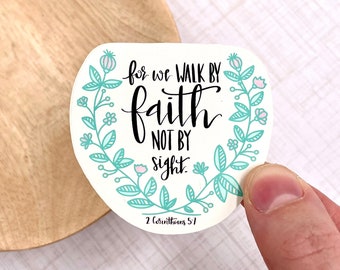 Walk by Faith Sticker - Etsy