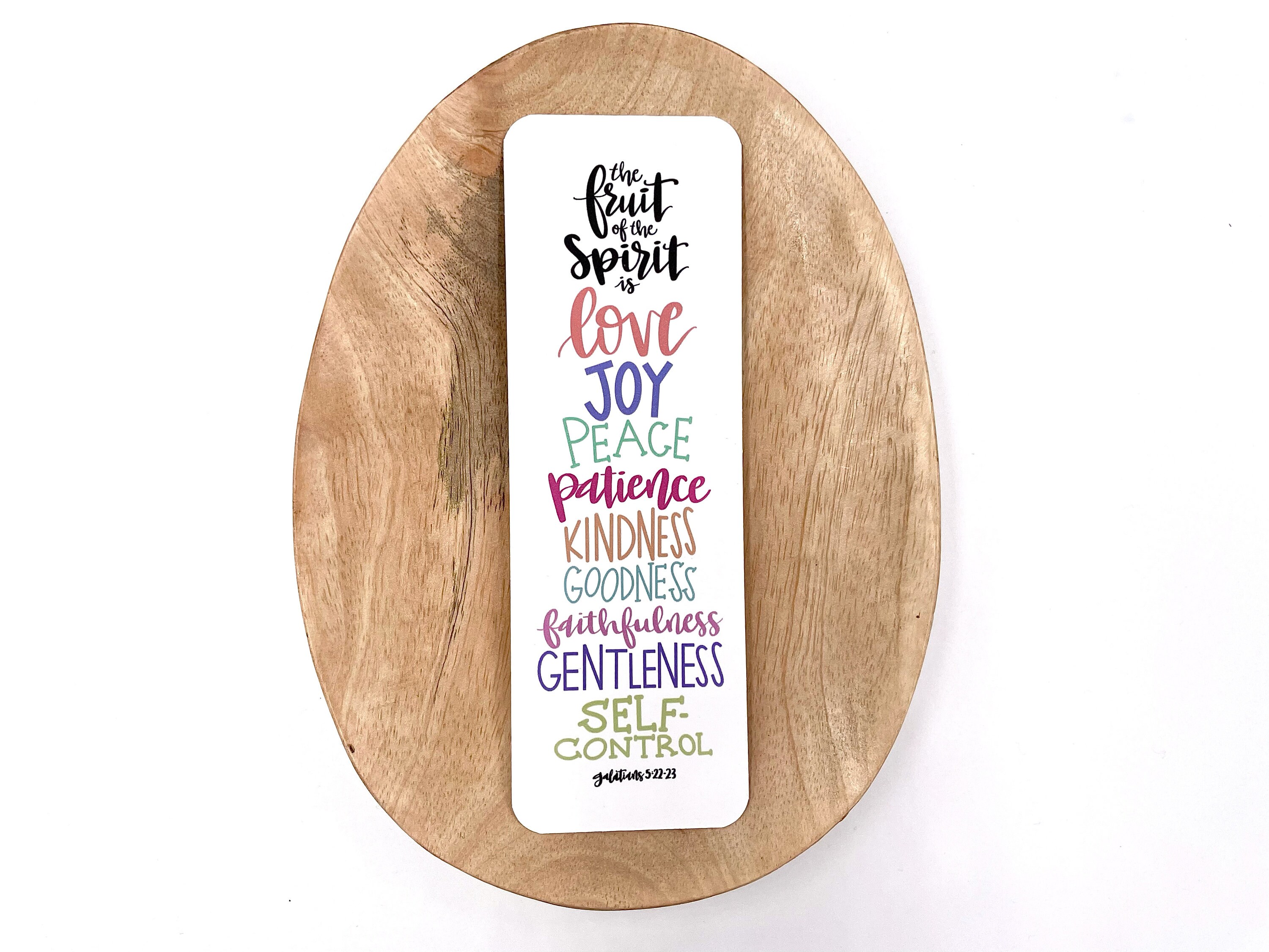 Fruit of the Spirit Bookmark, Galatians 5:22-23 Christian Bookmark ...
