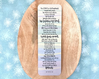 Psalm 23 Bookmark, Christian Handmade Bookmark, the Lord is My Shepherd ...