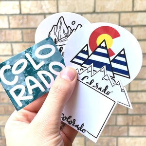 Colorado Sticker Pack, Hand Lettered Sticker Bundle, Colorado Flag ...