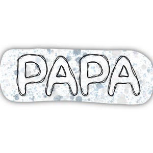 Papa, WATERPROOF Sticker for Water Bottle and Laptop, Hand Lettered ...