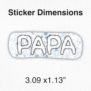Papa, WATERPROOF Sticker for Water Bottle and Laptop, Hand Lettered ...