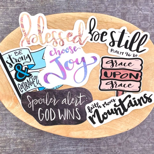 Bible Sticker Pack Hand Lettered Christian Sticker Bundle - Etsy