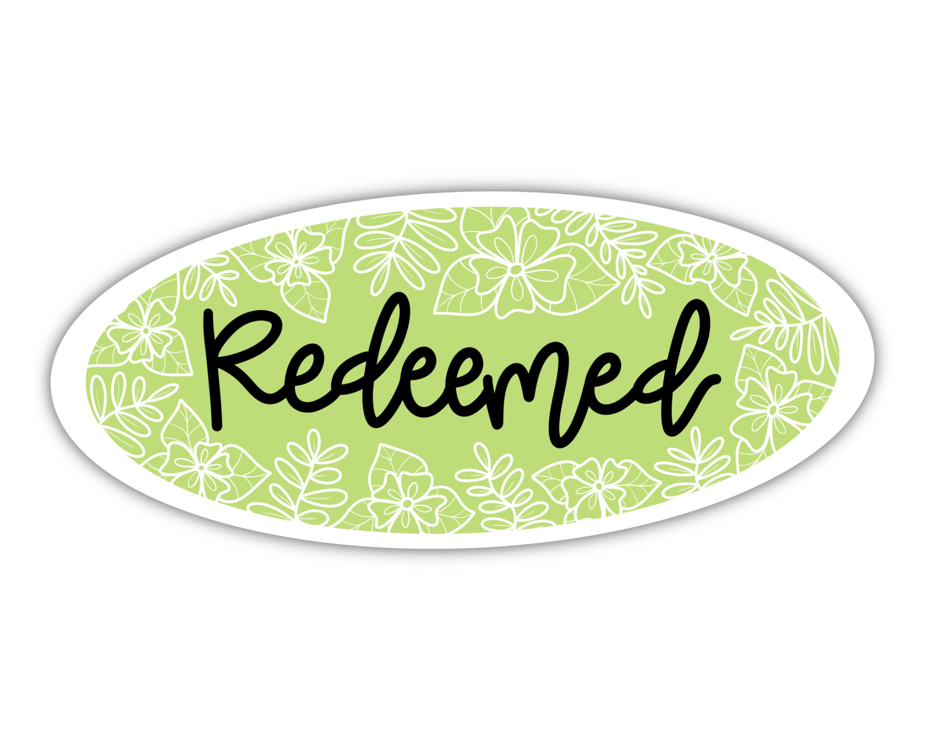 Redeemed WATERPROOF Sticker Hand Lettered Christian - Etsy.de