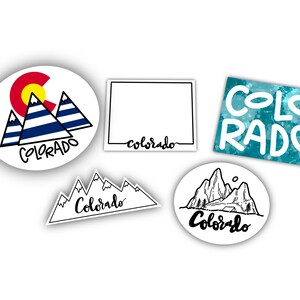 Colorado Sticker Pack, Hand Lettered Sticker Bundle, Colorado Flag ...