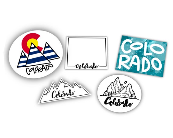 Colorado Sticker Pack Hand Lettered Stickers Mountains | Etsy