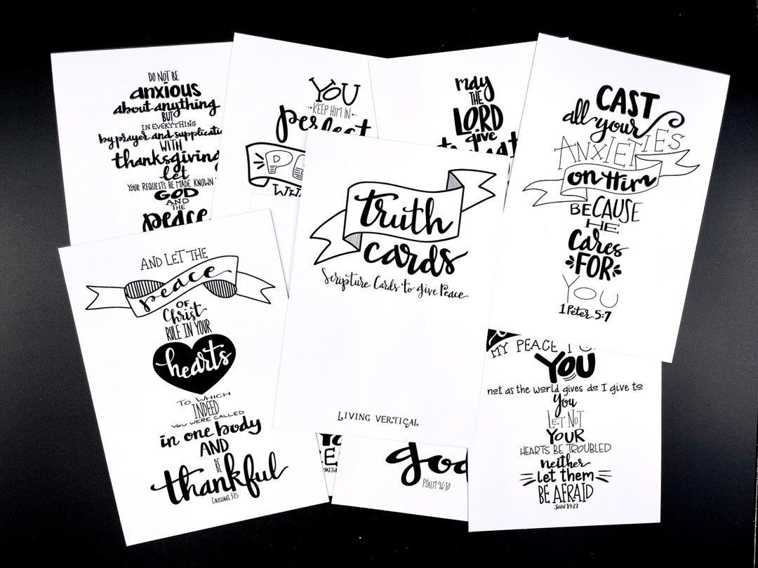 Truth Cards, Scripture Cards to Give Peace, ESV Bible Memory Cards ...