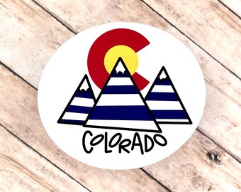 Hand Lettered Colorado Flag Transparent Sticker - Etsy