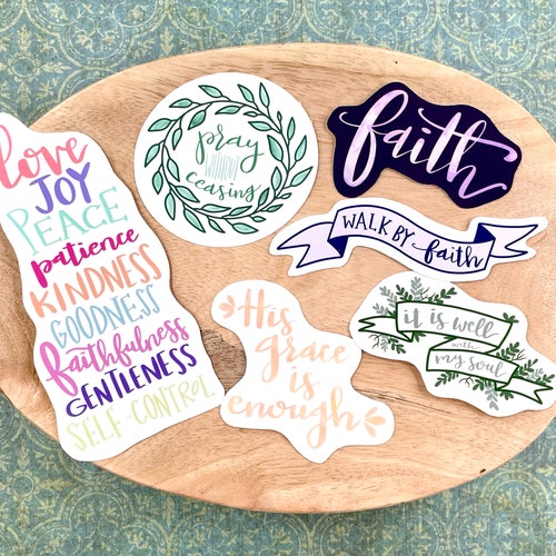 Bible Sticker Pack Hand Lettered Christian Sticker Bundle - Etsy