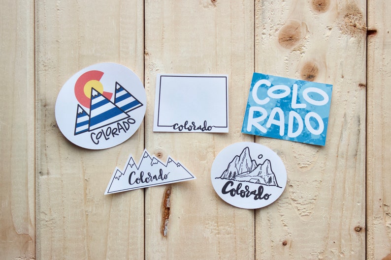 Colorado Sticker Pack Hand Lettered Sticker Bundle Colorado | Etsy