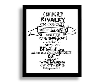 Philippians 2 3 4 | Etsy