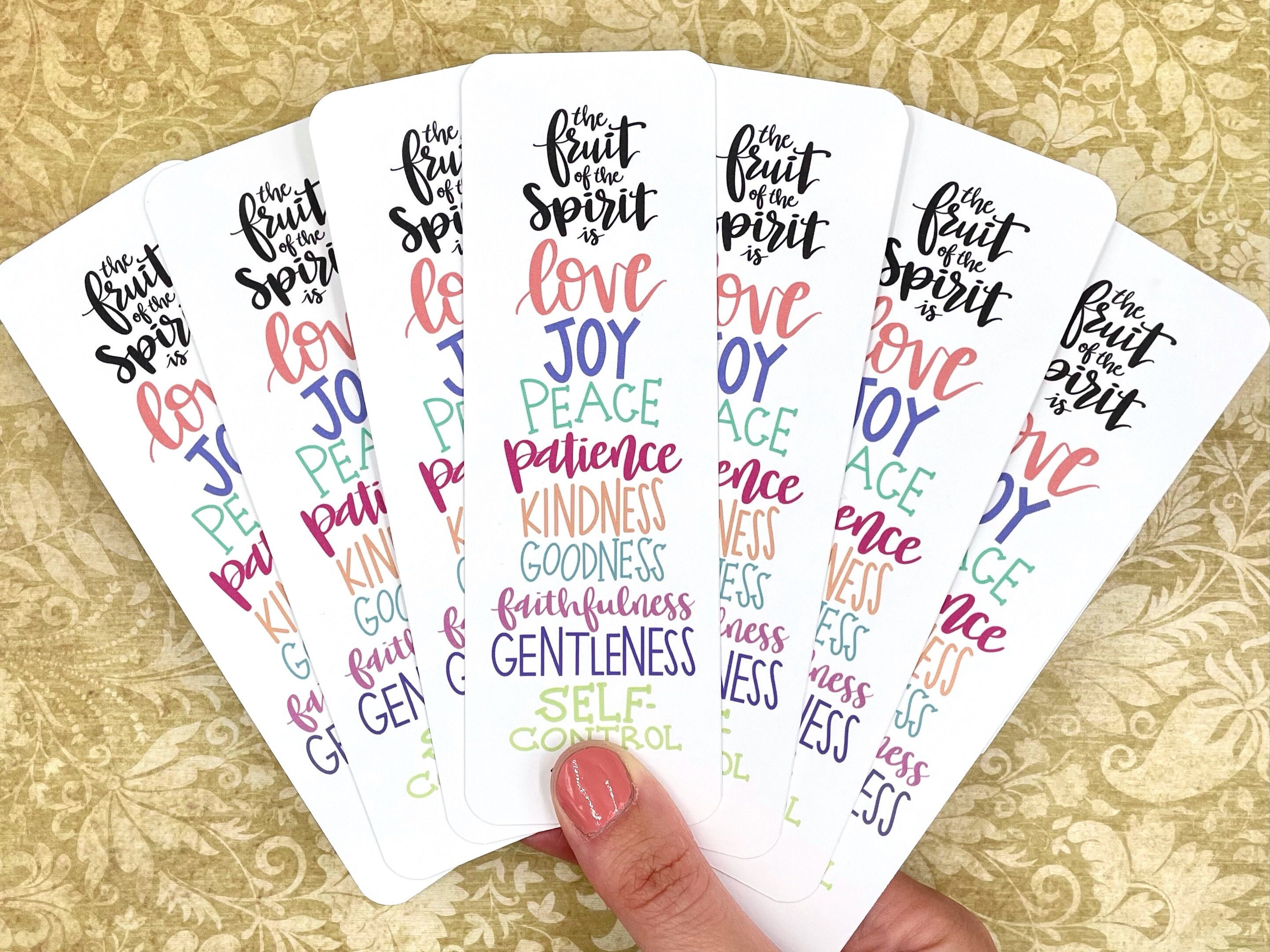 Fruit of the Spirit Bookmark, Galatians 5:22-23 Christian Bookmark ...