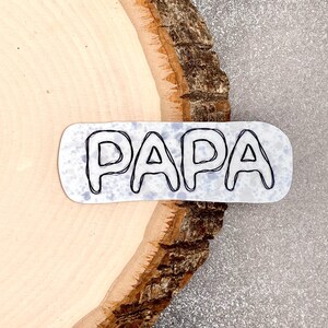 Papa, WATERPROOF Sticker for Water Bottle and Laptop, Hand Lettered ...