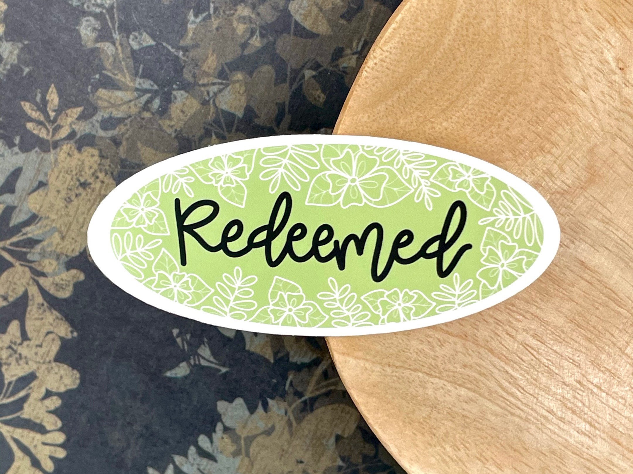 Redeemed WATERPROOF Sticker Hand Lettered Christian - Etsy.de