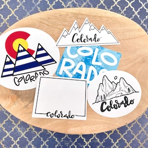 Colorado Sticker Pack, Hand Lettered Sticker Bundle, Colorado Flag ...