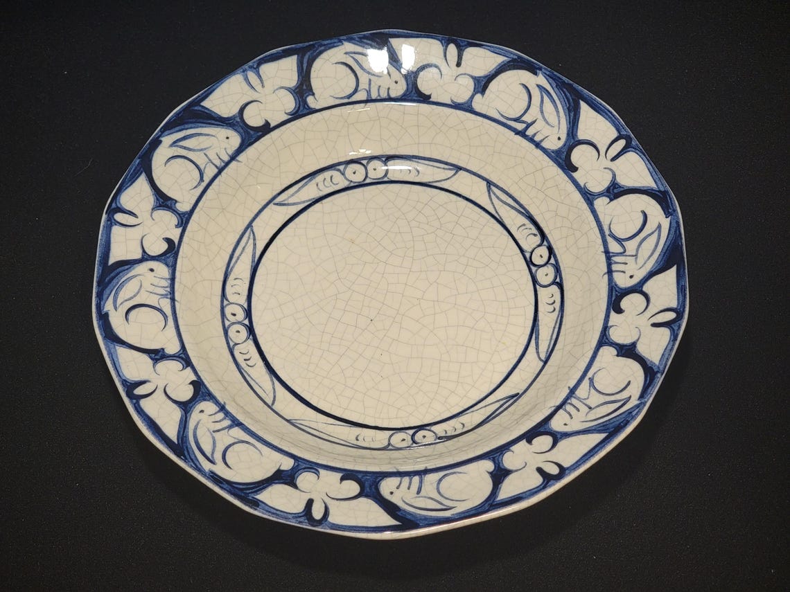 Dedham Pottery the Pottery Shed Rabbits Hand Painted Pitcher and ...