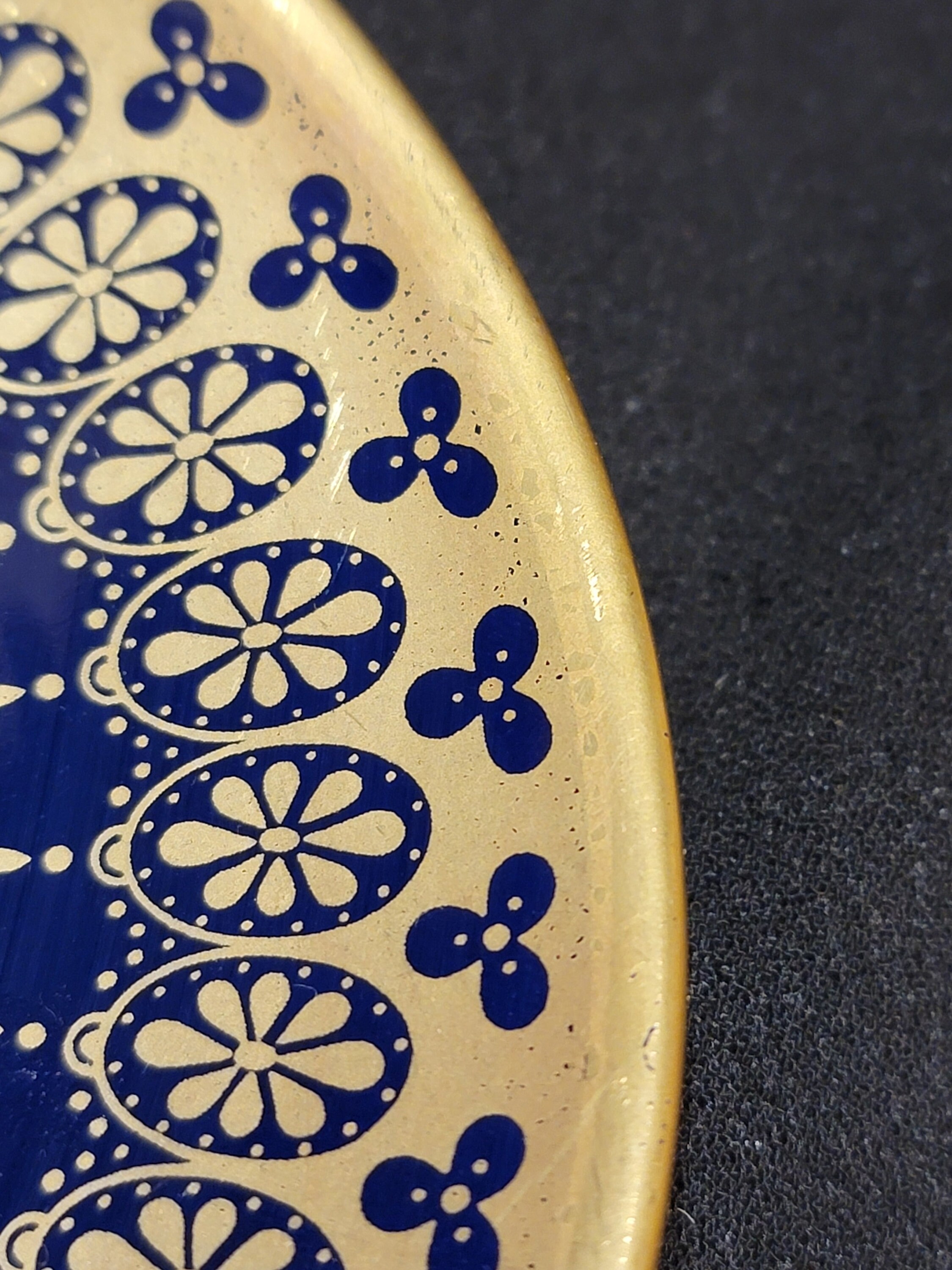 Vintage Lichte Cobalt Blue & Gold Porcelain Tea Service for 2 6 Piece Set Made in GDR East ...