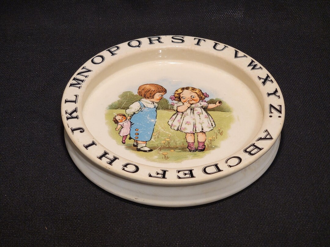 Antique Baby ABC Bowl Buffalo Pottery - Etsy
