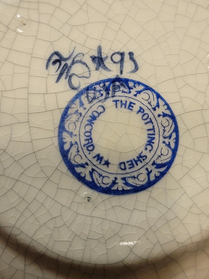 Dedham Pottery the Pottery Shed Rabbits Hand Painted Pitcher and ...