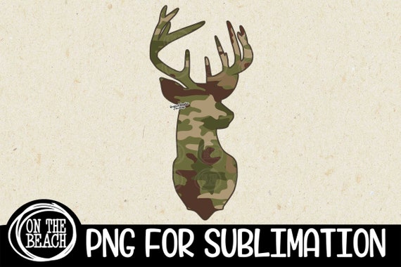 Deer Head Camouflage Deer Head Design Sublimation Hunter | Etsy