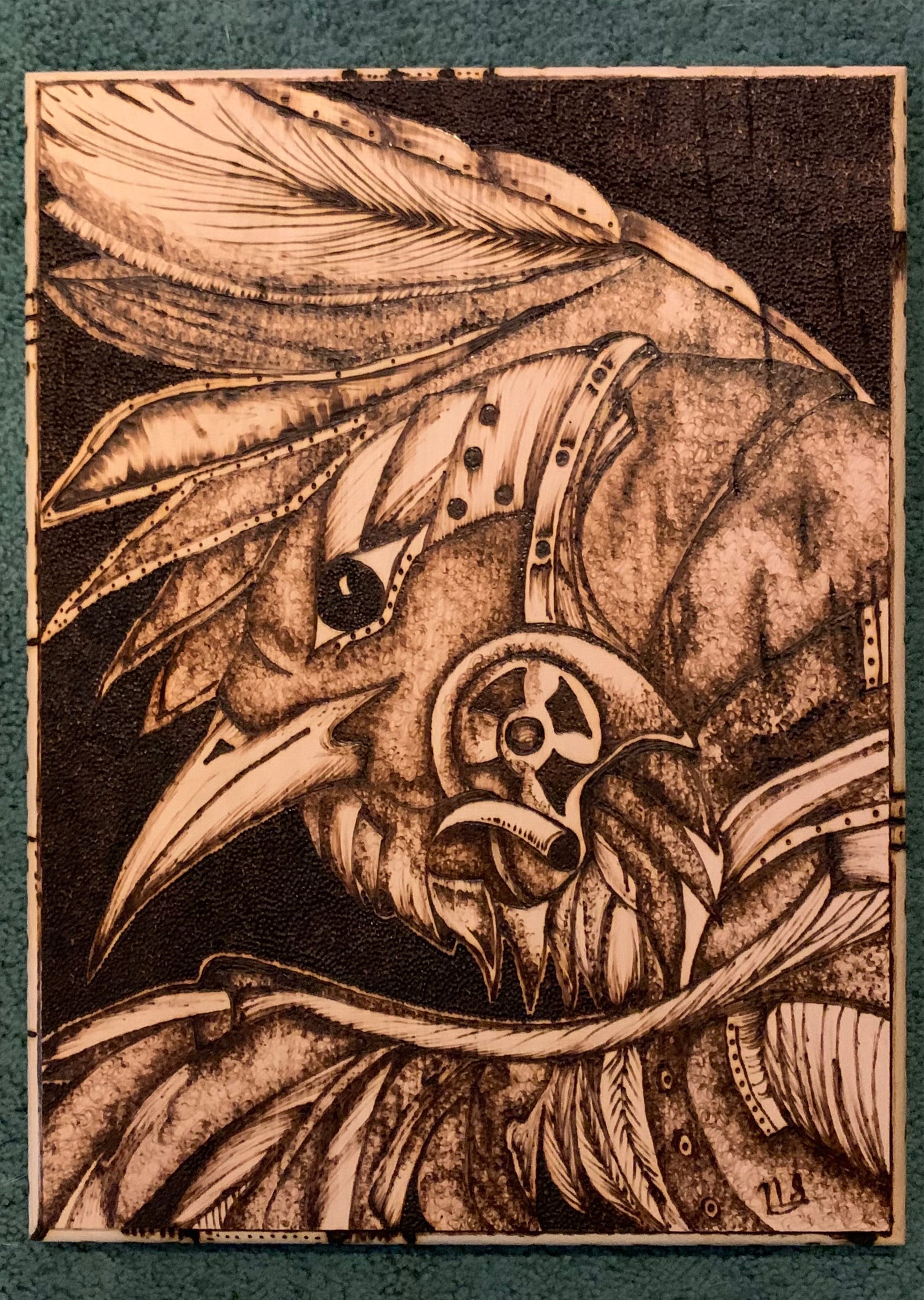 Wind up for Flight - Steampunk Bird Wood Burn - Pyrography - Etsy