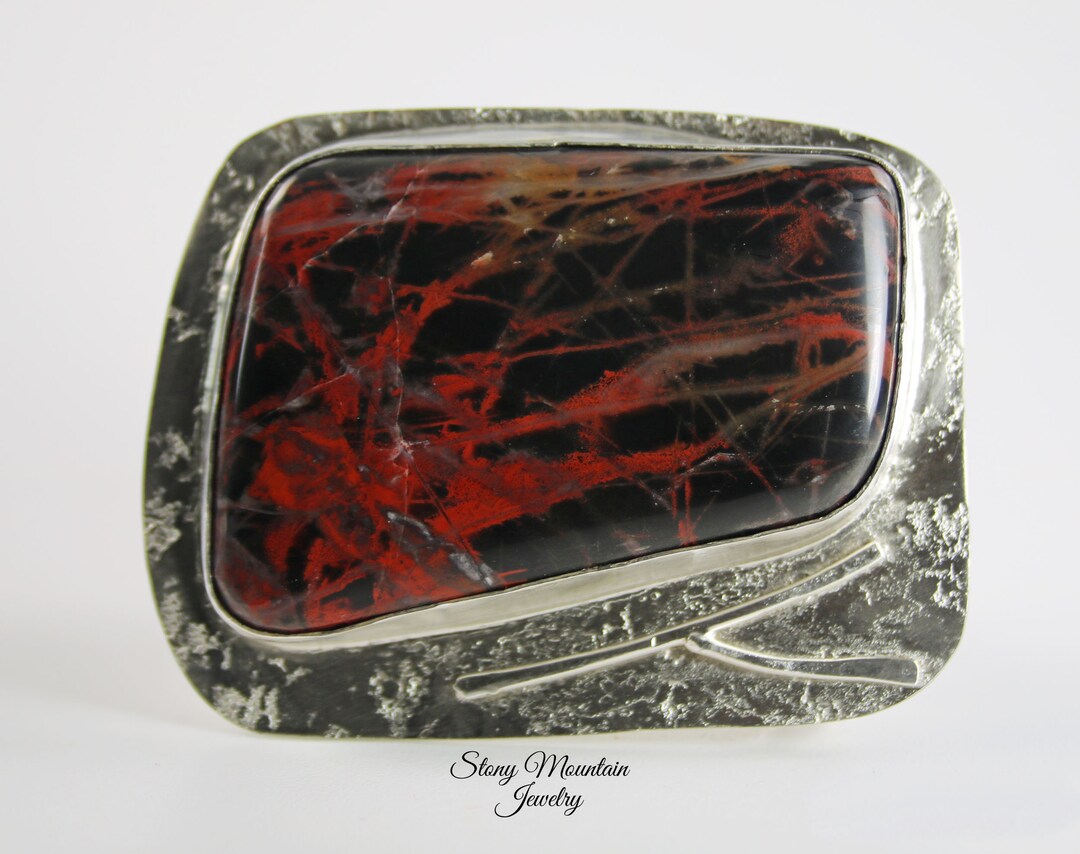 Unique Designer Belt Buckle Handmade Modern Picasso Pilbara Jasper Belt ...