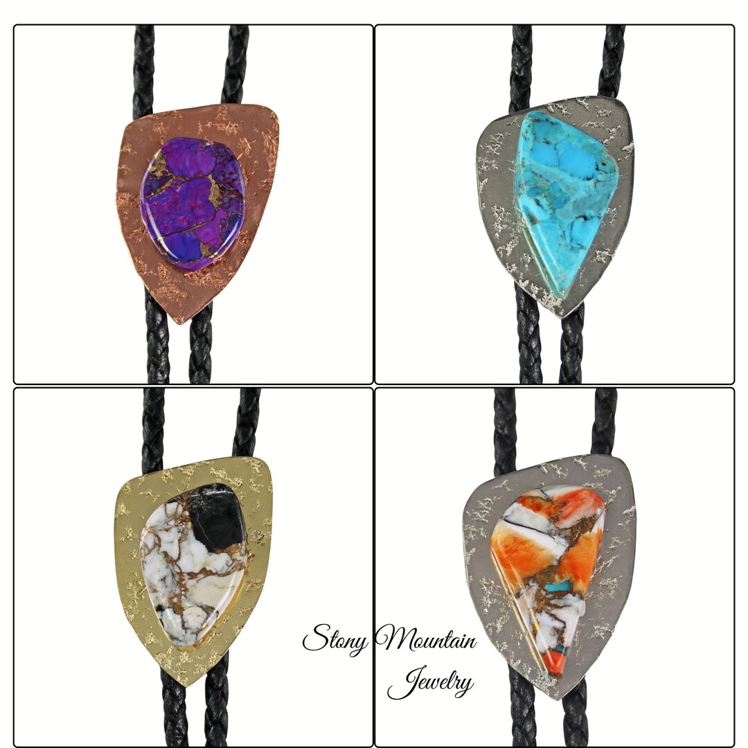 Unique Turquoise Bolo Ties, Custom Handcrafted Stone Bolo Tie for Men ...