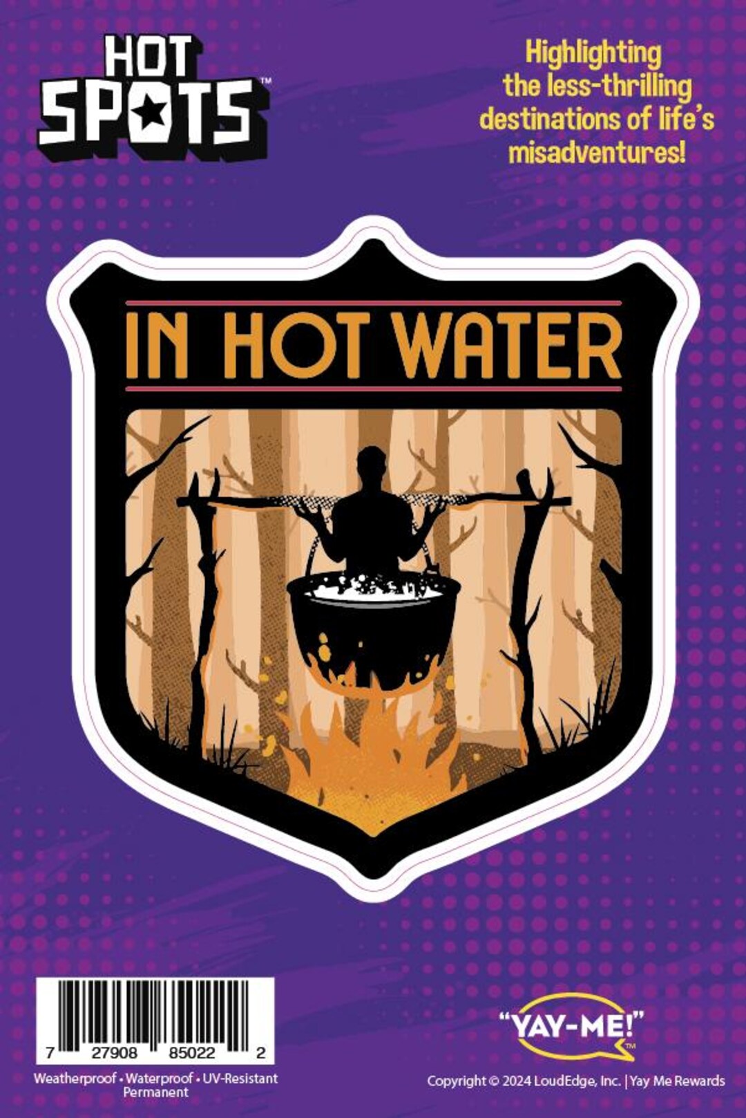 Hot Spots - Travel Stickers of Life's Misadventures - in Hot Water - Etsy